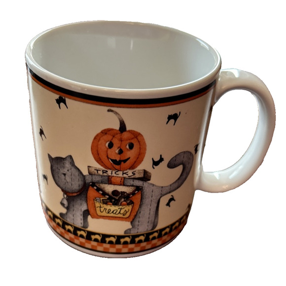 Sakura | Dining | Vtg 200 Debbie Mumm Sakura Mug Cat Halloween Owl ...